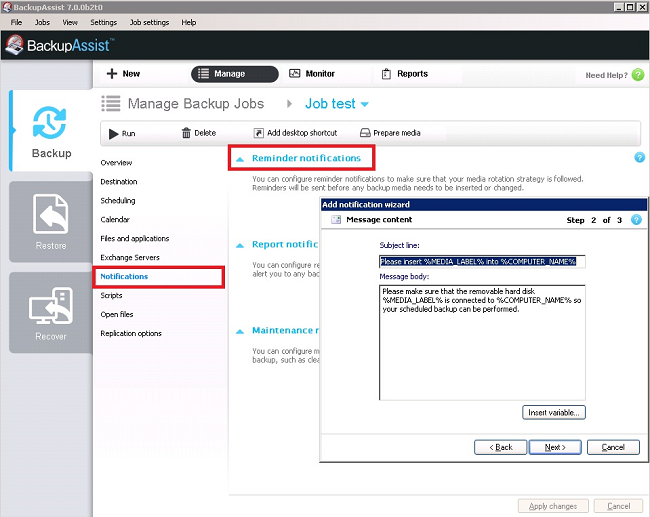 BackupAssist - Choosing the right scheme for your backup job.