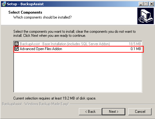 BackupAssist - Open File Backups