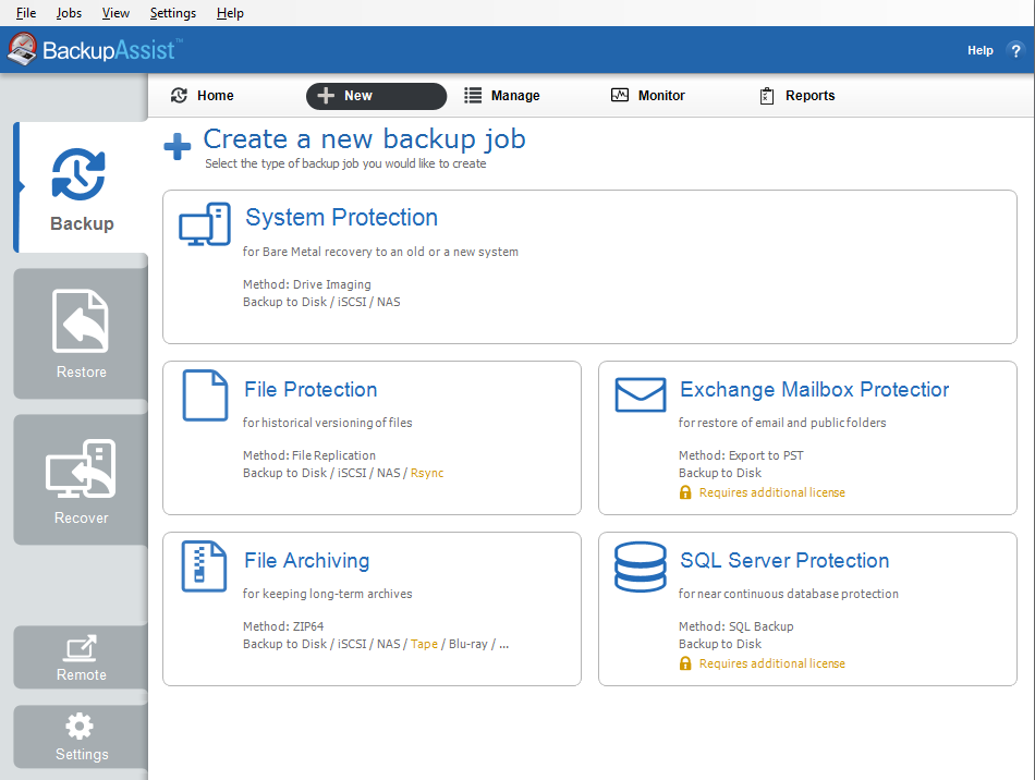 BackupAssist v6 to v7 comparison | BackupAssist
